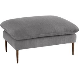 W.Schillig Hocker &raquo;enjoy&MORE&laquo; F&uuml;&szlig;e bronze pulverbeschichtet, Breite 106 cm grau Chenille-Flachgewebe R66 (85% Polyester, 15% Nylon);Longlife Xtra-