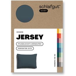 Schlafgut Kissenbezug &raquo;EASY Jersey&laquo; Kissenh&uuml;lle mit Rei&szlig;verschluss, weich und saugf&auml;hig, Kissenbezug grau Jersey, Obermaterial: 100% Baumwolle