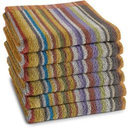 DDDDD Geschirrtuch »Küchenhandtuch Over the Rainbow 50x55 Terra (6er-Pack)« schnell trocknend, 100% Baumwolle, mit Streifen Terra Obermaterial:...
