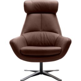 BETYPE Drehsessel &raquo;Be Organic High Back, Loungesessel, Hochlehnsessel&laquo; in elegantem Design mit Drehfunktion braun 100% Echtleder