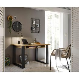 Home Affaire Schreibtisch &raquo;SHERWOOD&laquo; Computertisch im Industrie-Design, Breite 125 cm braun
