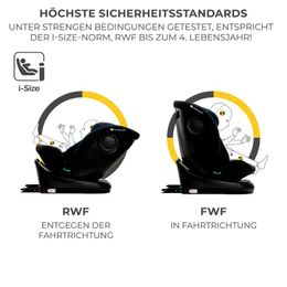Kinderkraft Autokindersitz &raquo;I-GROW i-Size&laquo; Klasse 0 / 1 / II / III (bis 36 kg) 360&deg; &ndash; drehbarer Kindersitz schwarz Autokindersitz