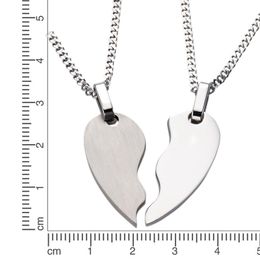 Firetti Damen Schmuckset &raquo;Multipack Schmuck Geschenk Halskette Namenskette Liebe Herz&laquo; (4 Stk. tlg.) silber