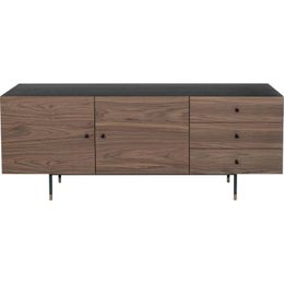 WOODMAN Sideboard &raquo;Jugend Kommode&laquo; mit Holzfurnier aus Eiche, Breite 180 cm, FSC schwarz