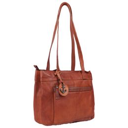 Harbour 2nd Damen Harbour 2nd Shopper &raquo;Zea&laquo; Damen Henkeltasche, Schultertasche, Handtasche mit Logodruck braun
