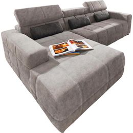 DOMO collection Ecksofa »Brandon große Ausführung B/T/H: 289/177/80 cm, auch in Leder und Cord« mit Kopfteilverstellung, wahlweise...