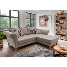 Home Affaire Ecksofa &raquo;Tassilo Mega Polsterecke mit Kaltschaum im Sitz, bequem, L-Form&laquo; grau 100% Polyester