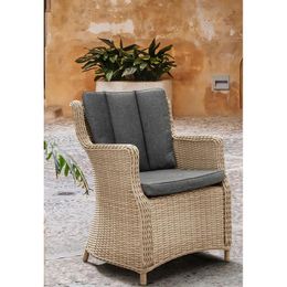 Destiny Gartensessel &raquo;LUNA&laquo; Set, 2 Stk. tlg. Aluminium, Polyrattan, inkl. Auflagen beige Obermaterial: 100% Polyester. Miedereinsatz: 50% Polyester, 50% 