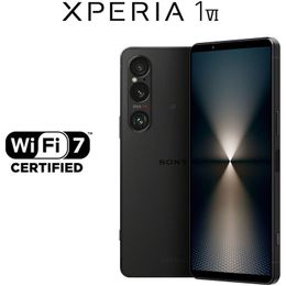 Sony Smartphone &raquo;Xperia 1 VI&laquo; Schwarz schwarz Die innovative texturierte Oberfl&auml;che verbessert den Griff mit einem echten Kamera-Look und -Gef&uuml;hl, das an 