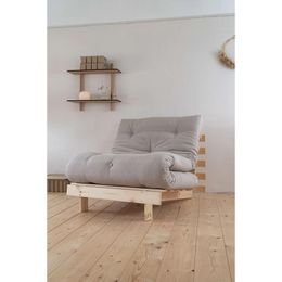 Karup Design Daybett &raquo;Roots Schlafsofa &ndash; erh&auml;ltlich in 90 cm, 140 cm und 160 cm&laquo; Inkl. Futonmatratze, aus FSC -Kiefer, in mehreren Farben erh&auml;ltlich gelb Bezug: 80