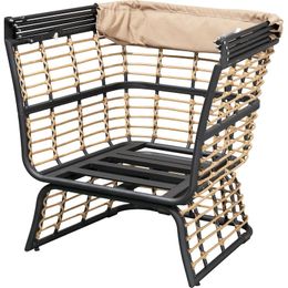 Garden Pleasure Relaxsessel &raquo;PAROS&laquo; BxTxH: 69,5x83x150 cm, &uuml;berdacht beige Kissenbezug: 100% Polyester
