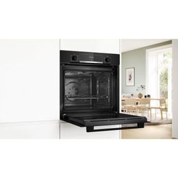 Bosch Einbaubackofen Serie 4 &raquo;HBA514BB3&laquo; mit Teleskopauszug nachr&uuml;stbar mit Hydrolyse Zeitfunktion der LED-Display-Steuerung erm&ouml;glicht einfaches 