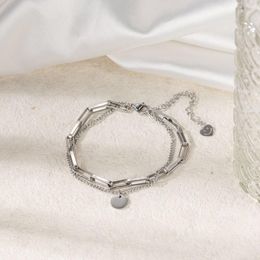 Firetti Damen Armband &raquo;Schmuck Geschenk Edelstahl Armschmuck Ankerkettengliederung Pl&auml;ttchen&laquo; silber