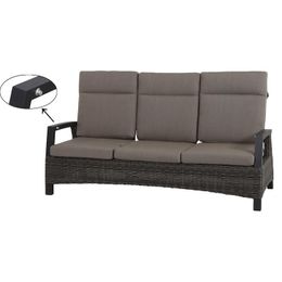 siena GARDEN Gartenlounge-Set »Corido« Set, 9 Stk. tlg. bestehend aus 2 Sesseln, 1 Sofa, 1 Tisch und 5 Auflagen charcoal grey, matt anthrazit +