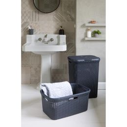 curver W&auml;schekorb &raquo;Style&laquo; W&auml;schebox (60L) und W&auml;schekorb (45L) grau Polypropylen