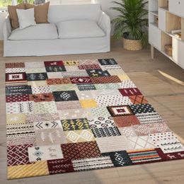 Paco Home Teppich »Nomaden 816« rechteckig 16 mm Höhe Kurzflor, Gabbeh Design, Patchwork Design mehrfarbig Obermaterial: 100% Polypropylen B : 160...