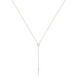 Elli Damen Collierkettchen &raquo;Y-Kette Trend Minimal 925 Silber&laquo; rosa