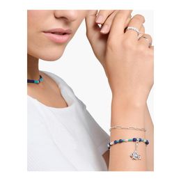 Thomas Sabo Damen Thomas Sabo Armband &raquo;blaue Steine und Perlen, A2064-775-7-L19V&laquo; mit S&uuml;&szlig;wasserzuchtperle bunt