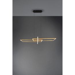 Trio Leuchten LED Pendelleuchte &raquo;ALICA&laquo; LED-Modul 1 Stk. Warmwei&szlig; mit Switch Dimmer, &uuml;ber Wandschalter dimmbar, Abh&auml;ngung 150 cm grau