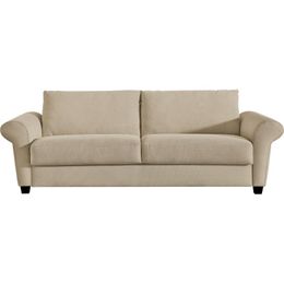 Bali Schlafsofa &raquo;ELISA Dauerschl&auml;fer in 140 und 160er Breite&laquo; stabile Gitterrost-Unterfederung beige 92% Polyester, 8% Polyacryl
