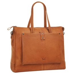 Sansibar Damen Shopper echt Leder braun