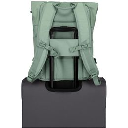 Travelite Damen Travelite Freizeitrucksack &raquo;BASICS Rollup Rucksack&laquo; Arbeitsrucksack Sportrucksack Reiserucksack Schulrucksack gr&uuml;n B/H/T: 37cm x 60cm 