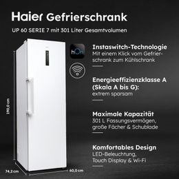 Haier Gefrierschrank &raquo;H4F306WAH1&laquo; 190 cm hoch 60 cm breit TWIST ICE MAKER silber TWIST ICE MAKER - Eisw&uuml;rfel und zus&auml;tzlicher Stauraum, je nach Bedarf