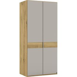Musterring Dreht&uuml;renschrank &raquo;Savona, Kleiderschrank, Schrank, Garderobe, teilmassiv Eiche&laquo; mit T&uuml;rd&auml;mpfern, mit Spiegel oder Glas, extra B&ouml;den, MADE IN GERMANY, 