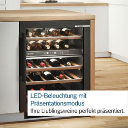Bosch Weink&uuml;hlschrank &raquo;KWK36ABGA&laquo; f&uuml;r 199 Stk. Standardflaschen &aacute; 075l schwarz