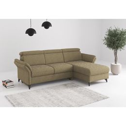 Sit & More SIT&MORE Ecksofa »Glendale, L-Form« inkl. Kopfteilverstellung, wahlweise mit Vorziehsitz und Bettkasten olive