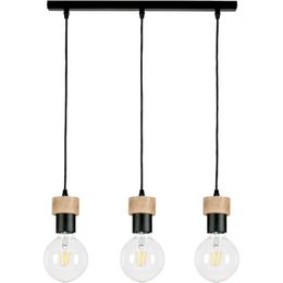 BRITOP LIGHTING Pendelleuchte »CLARTE« E27 1 Stk. Naturprodukt aus Eichenholz eichefarben/schwarz