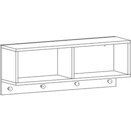 Arthur Berndt Wandregal &raquo;Wandregal &raquo;Lavea&laquo;&laquo; wei&szlig; Holzwerkstoff, Metall