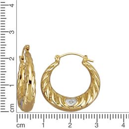 Firetti Damen Paar Creolen &raquo;Schmuck Geschenk Gold 375 Ohrschmuck Ohrringe Bicolor&laquo; mit Diamant gold