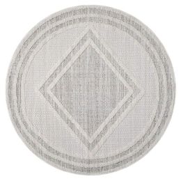 Carpet City Teppich »LINDO 8853« rund 11 mm Höhe Kurzflor, Hochtief-Muster/ 3D-Effekt, Boho-Stil, Wohnzimmer grün Obermaterial: 100% Polyester Ø...