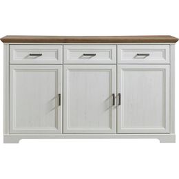 Innostyle Sideboard &raquo;Jasmin&laquo; Breite 166 cm, 3 Holzt&uuml;ren, 3 Schubk&auml;sten wei&szlig; Holzwerkstoff, MDF
