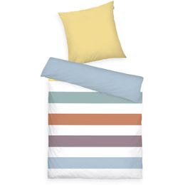 Tom Tailor HOME Bettwäsche »COLORED STRIPES in Gr. 135x200cm, 155x220cm, 200x220cm oder 100x135cm« 2 Stk. tlg. new bedroom, gewebtes Label Multi...