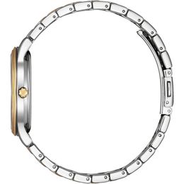 Citizen Damen Solaruhr Armbanduhr, Damenuhr, Edelstahlarmband, Batterie-Entladungsanzeige silber