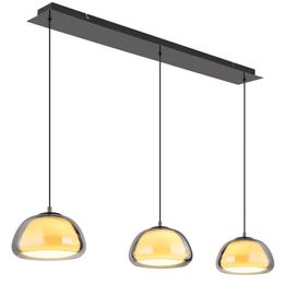 Globo LIGHTING LED-H&auml;ngeleuchte &raquo;AVILA&laquo; LED-Modul 1 Stk. warmwei&szlig; - kaltwei&szlig; Pendelleuchte, Esstisch, Essbereich, Wohnzimmer, k&uuml;rzbar, Glas schwarz