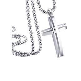 Firetti Herren Kette mit Anh&auml;nger &raquo;Schmuck Geschenk Kreuz&laquo; silber