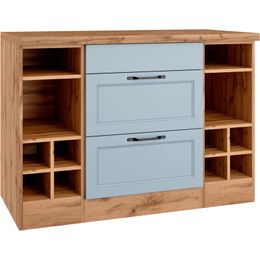 KOCHSTATION Kochfeldumbauschrank &raquo;KS-Lana&laquo; Breite 120 cm blau Holzwerkstoff, MDF