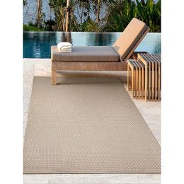the carpet Teppich &raquo;Toulose&laquo; rechteckig 1 mm H&ouml;he moderner robuster In und Outdoor Teppich Beige Obermaterial: 100% Polypropylen B : 160 cm 1 Stk.