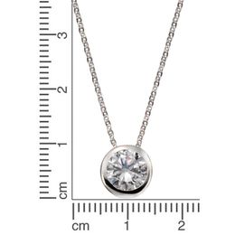 Firetti Damen Kette mit Anh&auml;nger &raquo;Schmuck Geschenk Silber 925 Halsschmuck Halskette Ankerkette Solit&auml;r&laquo; mit Zirkonia (synth.) bunt