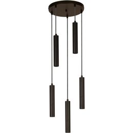 Searchlight H&auml;ngeleuchte &raquo;Dulwich 5Lt Multi-Drop Pendant - Black Metal&laquo; E27 1 Stk. schwarz