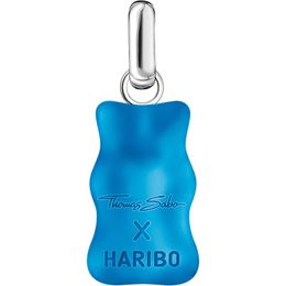 Thomas Sabo Damen Thomas Sabo Kettenanh&auml;nger &raquo;Thomas Sabo x HARIBO Schmuck: Gro&szlig;er Anh&auml;nger Goldb&auml;r&laquo; () mit Kristallglas, Zirkonia (synth.) blau