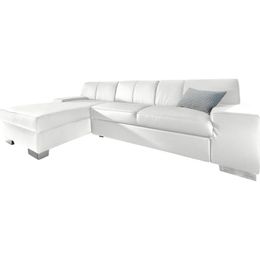 DOMO collection Ecksofa »Star, zeitlose Formensprache, elegante Optik, L-Form« wahlweise mit Bettfunktion, OTTOs Choice altweiß