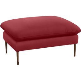 W.Schillig Hocker &raquo;enjoy&MORE&laquo; F&uuml;&szlig;e bronze pulverbeschichtet, Breite 106 cm rot Chenille-Flachgewebe R66 (85% Polyester, 15% Nylon);Longlife Xtra-