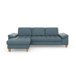 Sit & More sit&more Ecksofa &raquo;Westham L-Form&laquo; mit Recamiere, mit oder ohne Bettfunktion, Bettkasten, F&uuml;&szlig;e Eiche bunt 100% Polyester