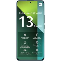 Xiaomi Smartphone »Redmi Note 13 Pro 5G 8+256GB« Ocean Teal Ocean Teal Ultraklare Triple-Kamera mit 200 + 8 + 2 Megapixel