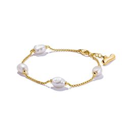 Thomas Sabo Damen Thomas Sabo Perlenarmband &raquo;Natural Beauty Armband fein, Bold Elegance&laquo; mit S&uuml;&szlig;wasserzuchtperle gold