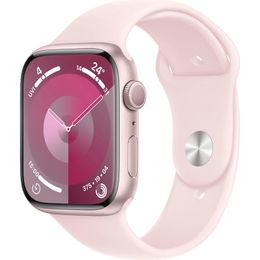 Apple Smartwatch »Watch Series 9 Aluminium« (4, 5 cm / 1, 77 ′′) Watch OS 10;EKG;Blutsauerstoff App;Herzfrequenz Rosa